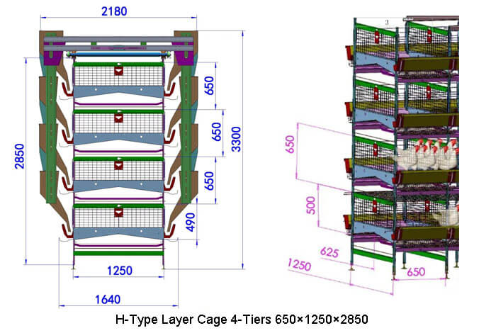 Chicken Layer Cages for Sale. 3-9 Tiers, 54-240 Chickens/Set Layer Cage